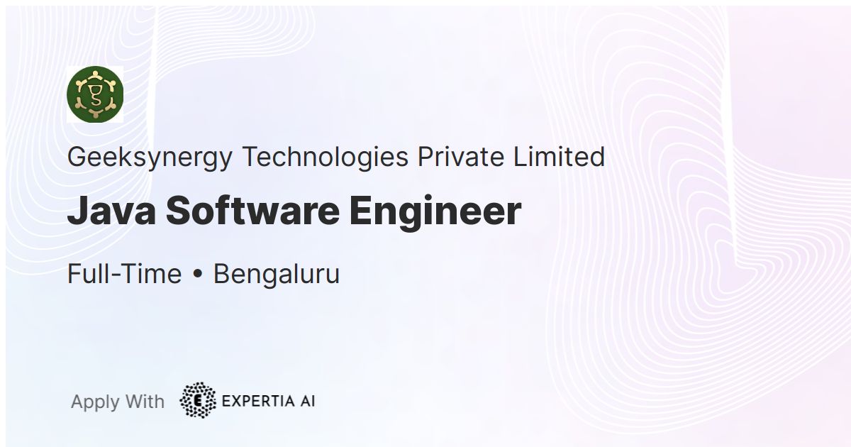 Java Software Engineer Job | Bengaluru | Mid-Level