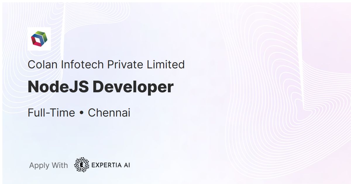 NodeJS Developer Job | Chennai | Mid-Level