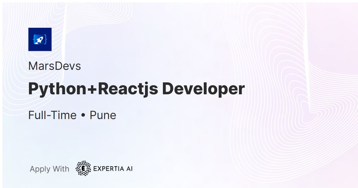 Python+Reactjs Developer Job | Pune | Mid-Level