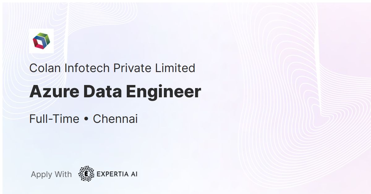 Azure Data Engineer Job | Chennai | Senior
