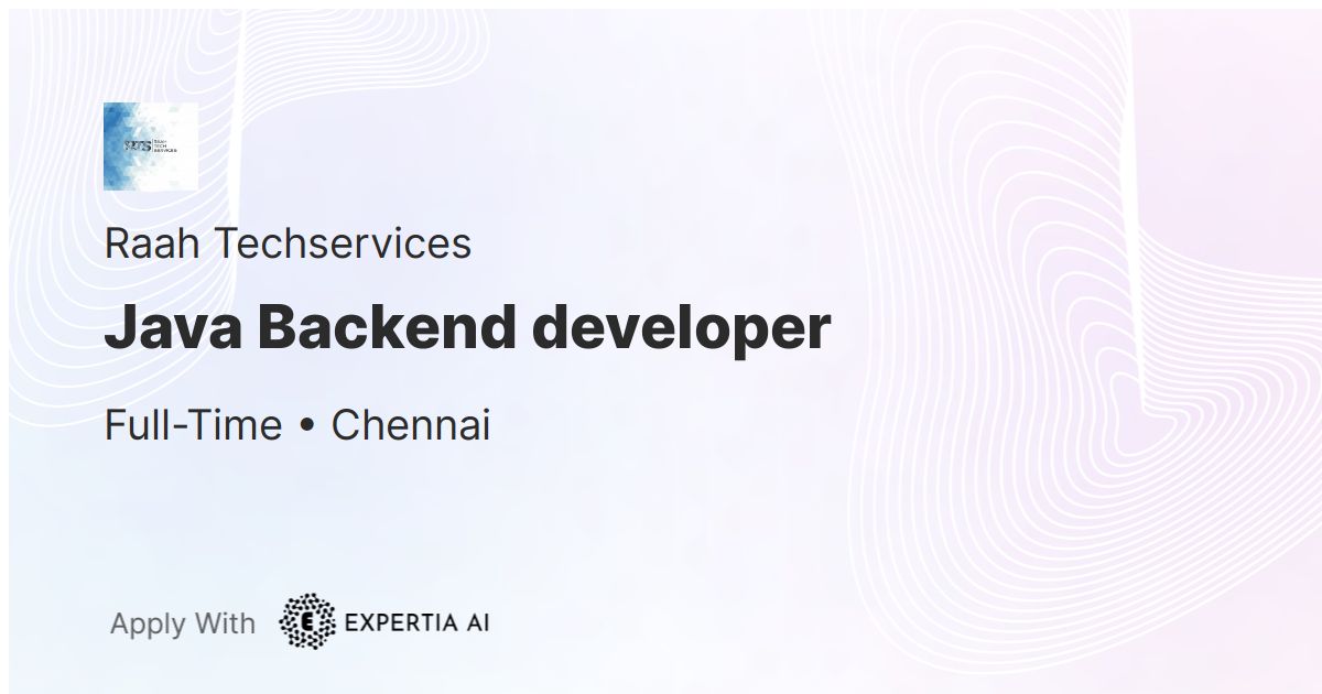 Java Backend developer Job | Chennai | Mid-Level