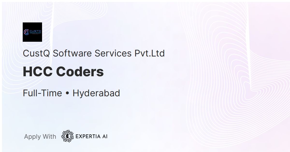 HCC Coders Job | Hyderabad | Junior