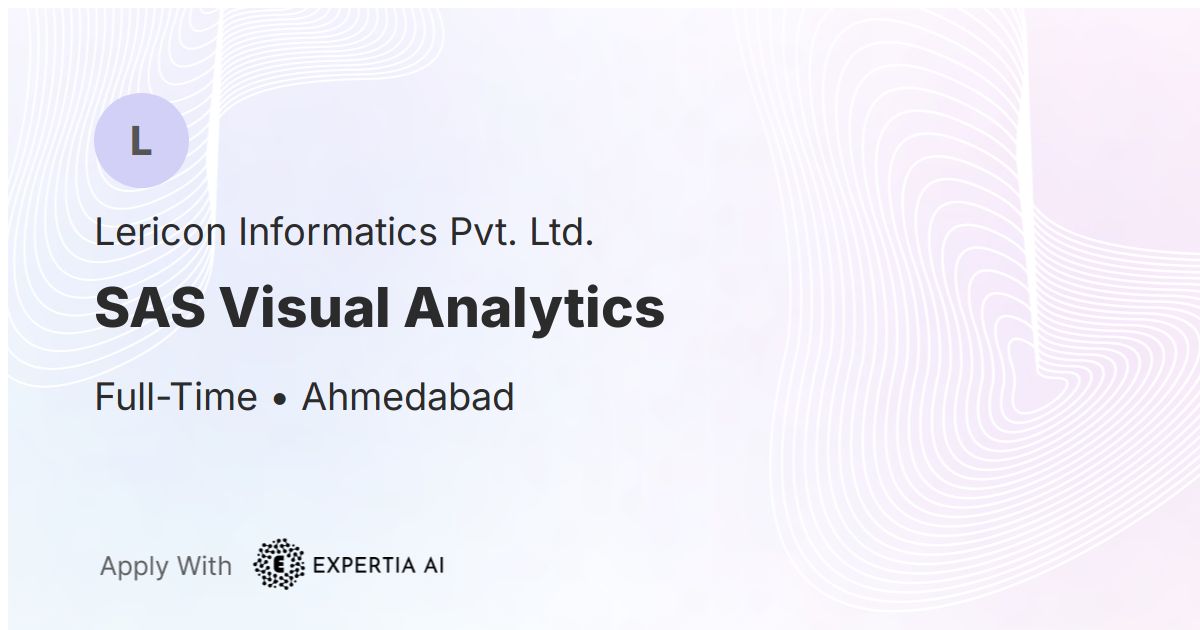 SAS Visual Analytics Job | Ahmedabad | Mid-Level