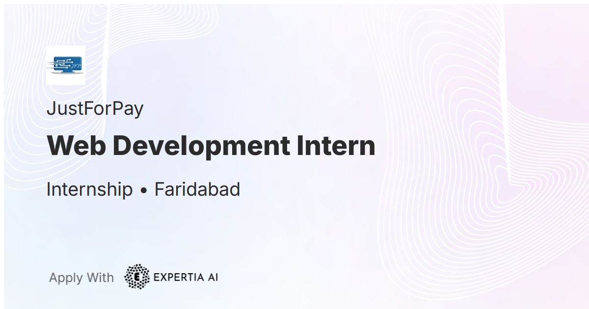Web Development Intern Job | Faridabad | Fresher