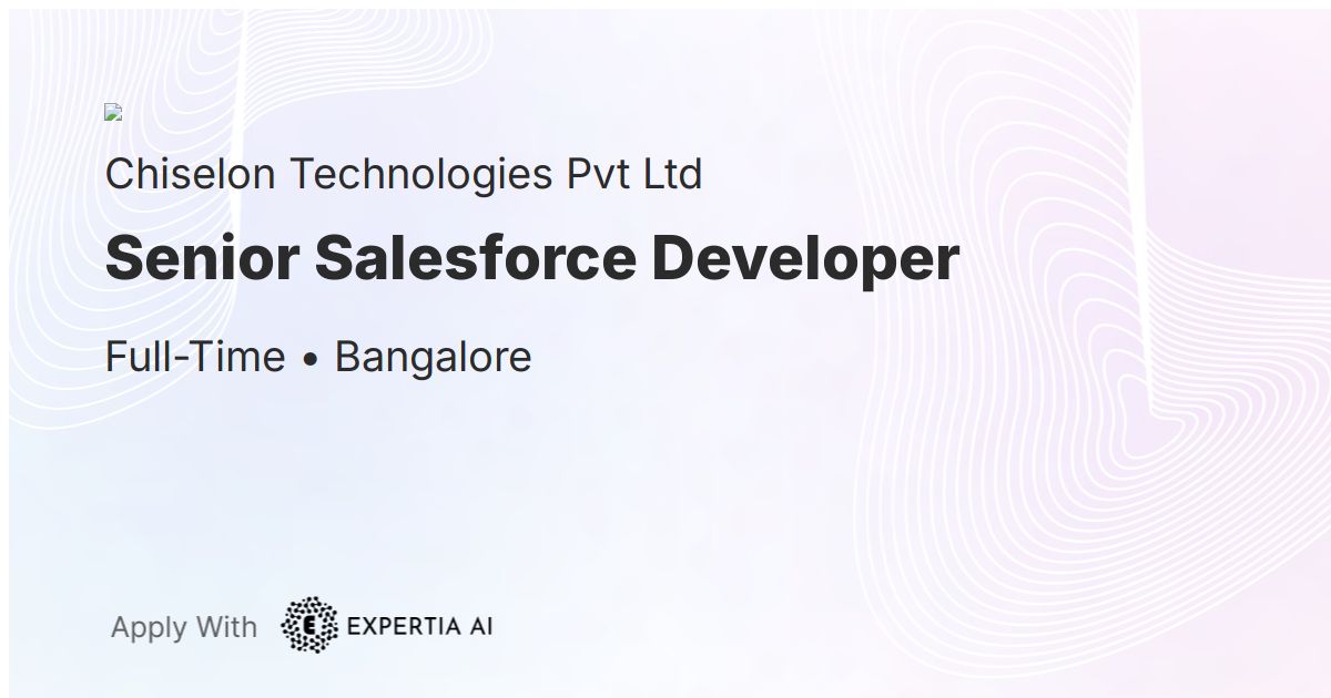 Senior Salesforce Developer Job Bangalore Mid Level