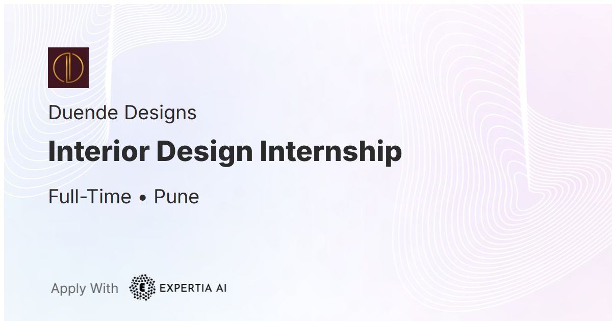 Interior Design Internship Job | Pune | Fresher