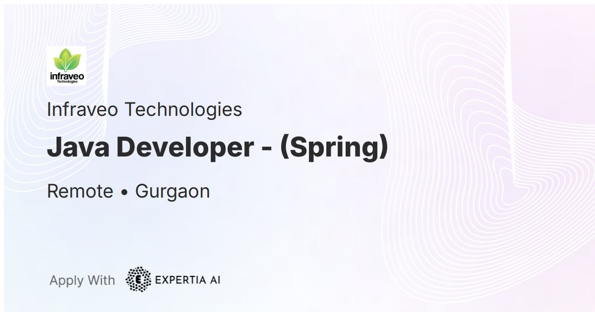 Java Developer - (Spring) Job | Gurgaon | Senior
