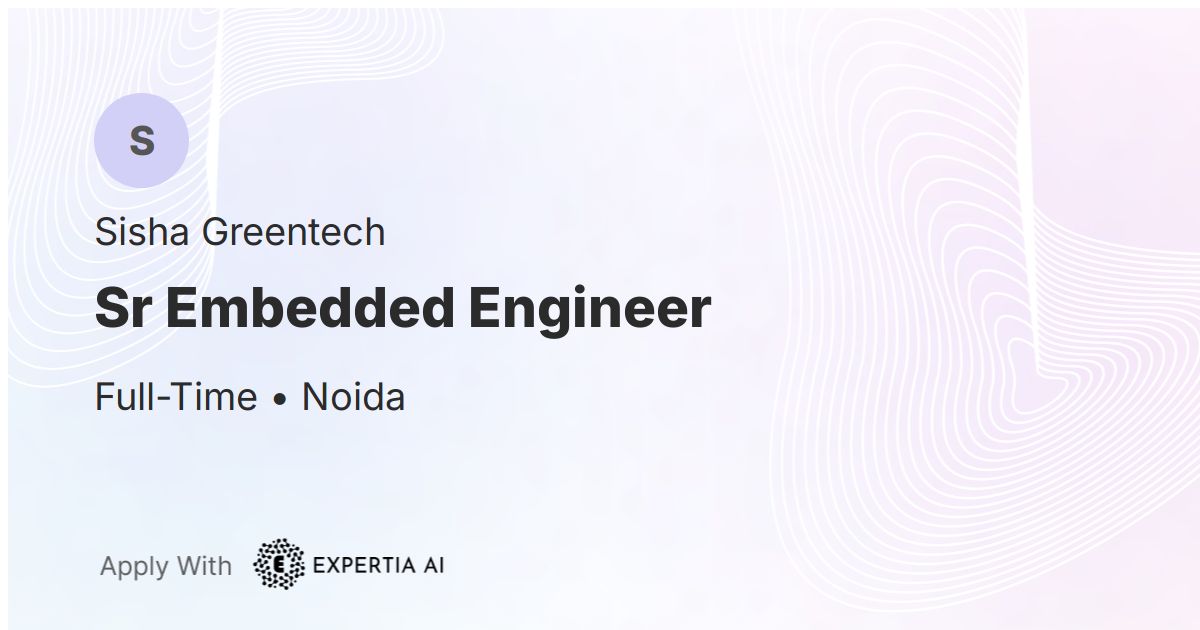 Sr Embedded Engineer Job | Noida | Mid-Level