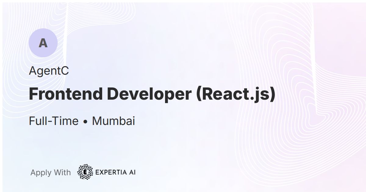 Frontend Developer (React.js) Job | Mumbai | Junior