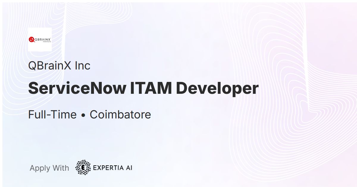 ServiceNow ITAM Developer Job | Coimbatore | Mid-Level