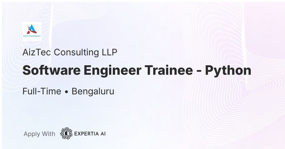 Software Engineer Trainee - Python Job | Bengaluru | Mid-Level