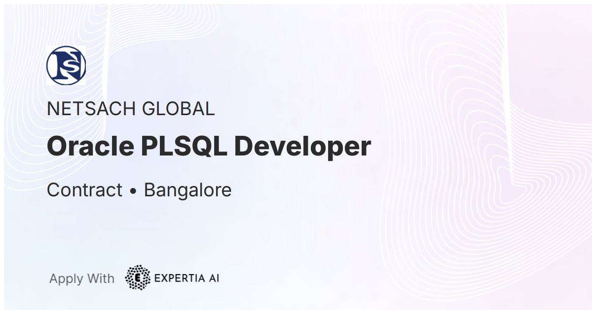 Oracle PLSQL Developer Job | Bangalore | Mid-Level