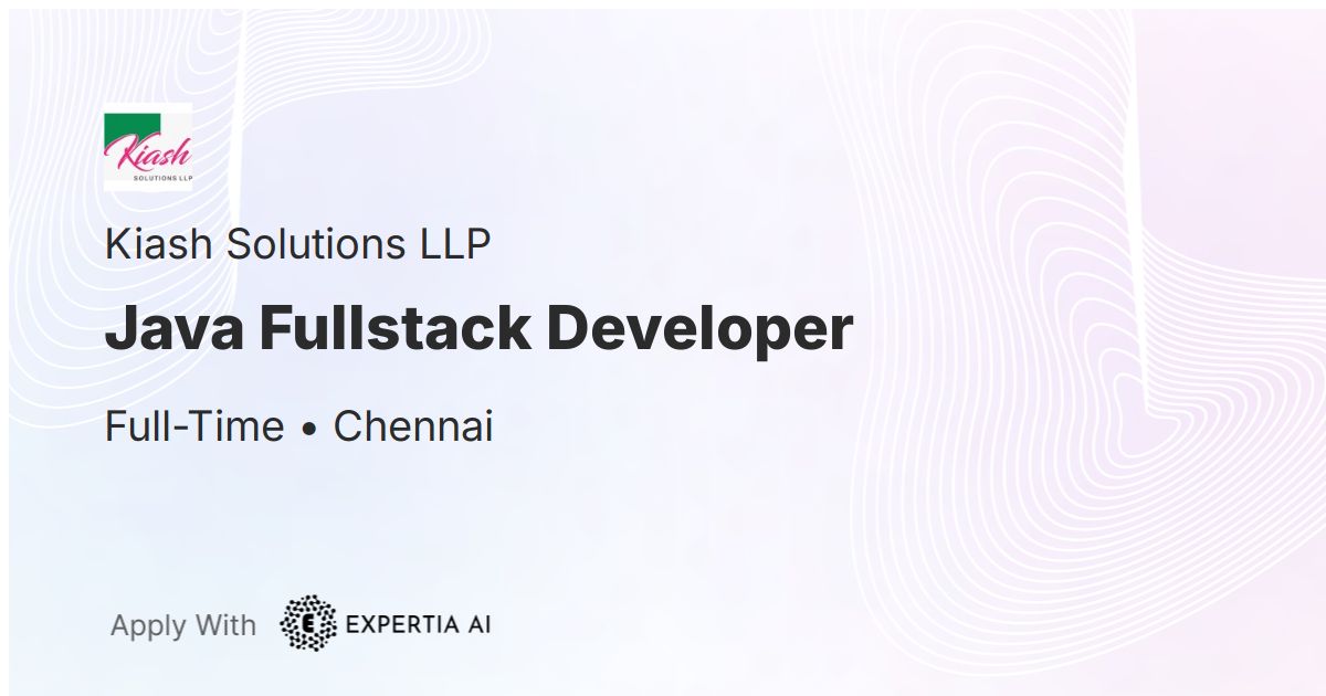 Java Fullstack Developer Job | Chennai | Mid-Level