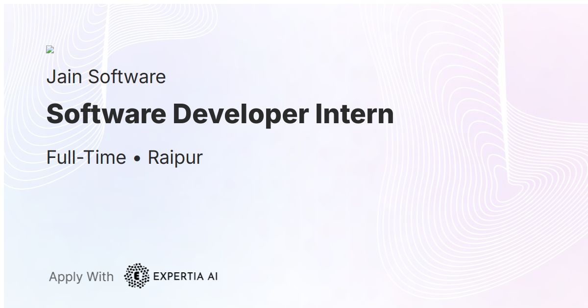 Software Developer Intern Job | Raipur | Fresher