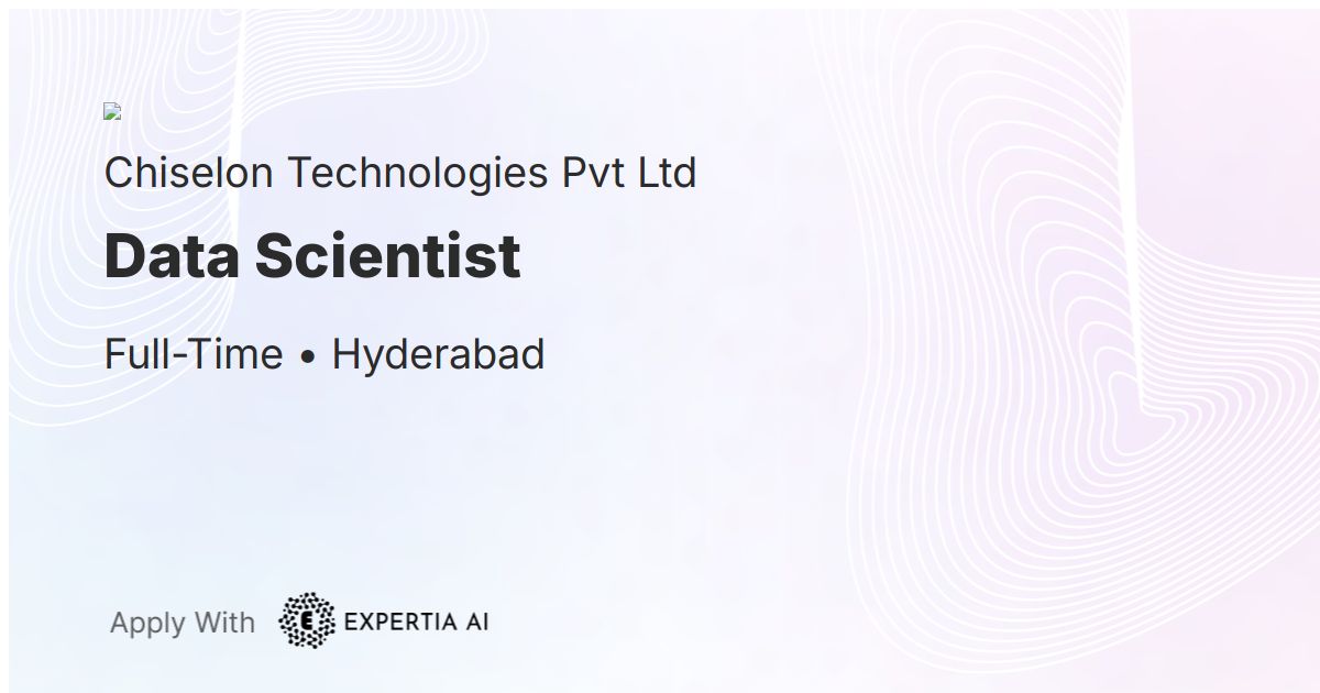 Data Scientist Job | Hyderabad | Senior
