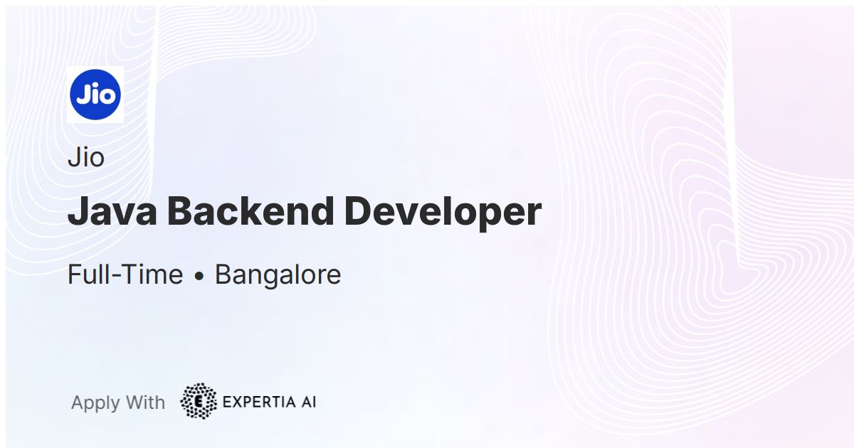 Java Backend Developer Job | Bangalore | Mid-Level