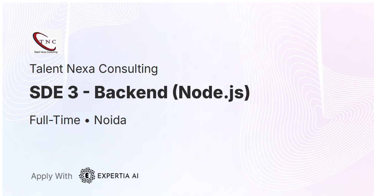 Lead Full Stack Engineer- (Node.js) Job | Noida | Mid-Level Lead Full Stack Engineer- (Node.js) Job | Noida | Mid-Level