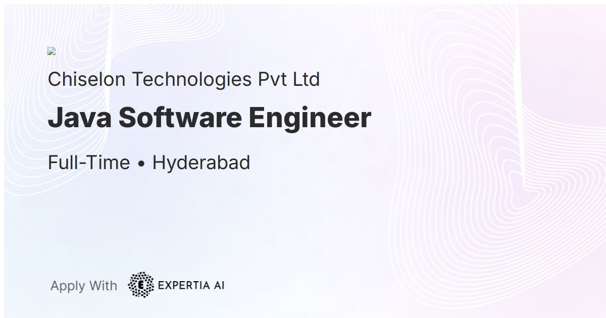 Java Software Engineer Job | Hyderabad | Mid-Level
