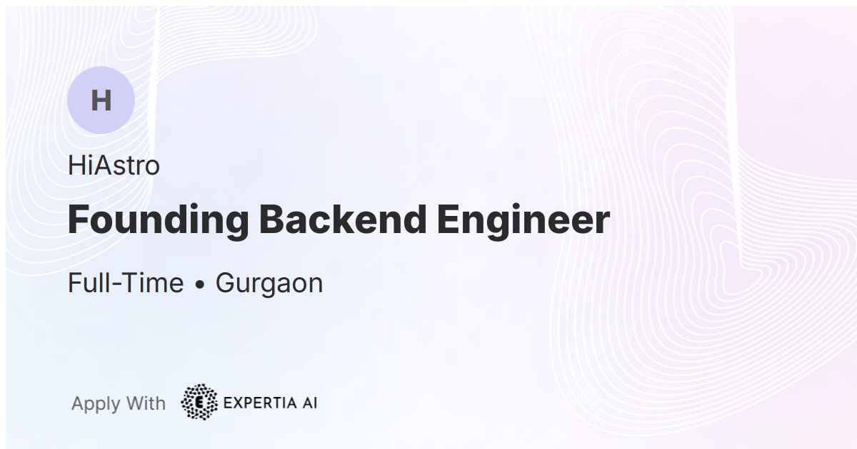 Founding Backend Engineer Job | Gurgaon | Mid-Level