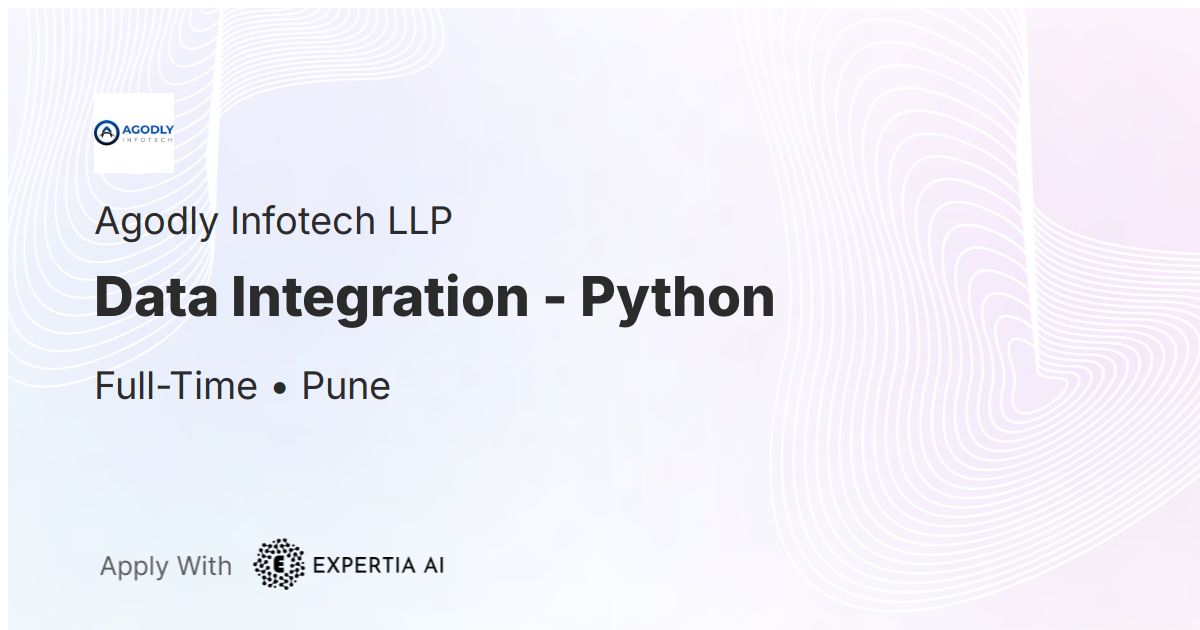 Data Integration - Python Job | Pune | Senior