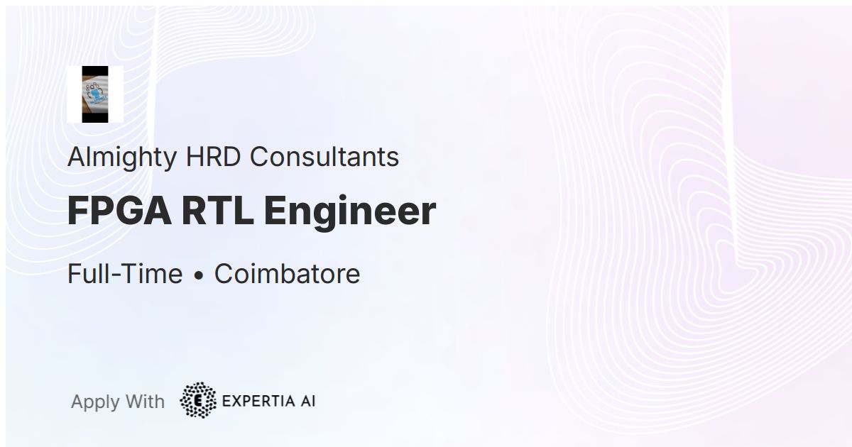 FPGA RTL Engineer Job | Coimbatore | Mid-Level