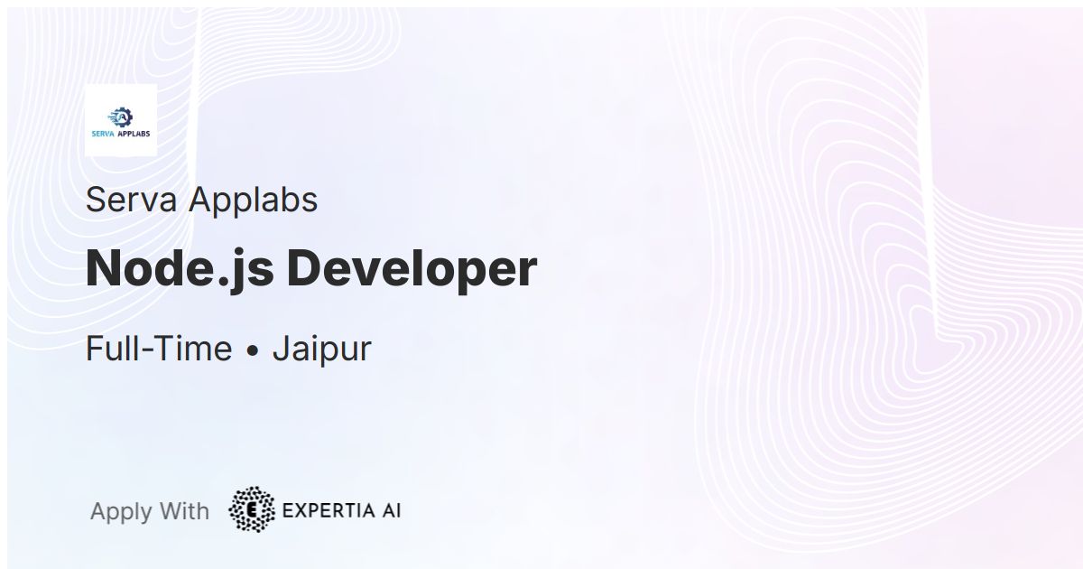 Node.js Developer Job | Jaipur | Junior