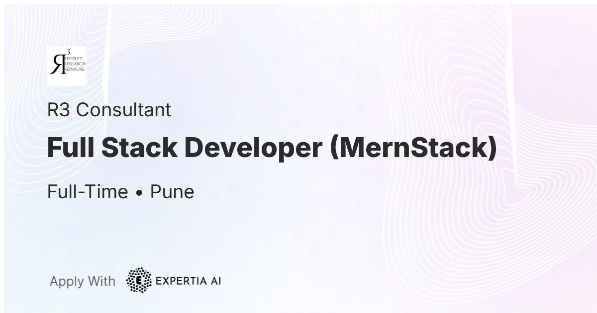 Full Stack Developer (MernStack) Job | Pune | Mid-Level
