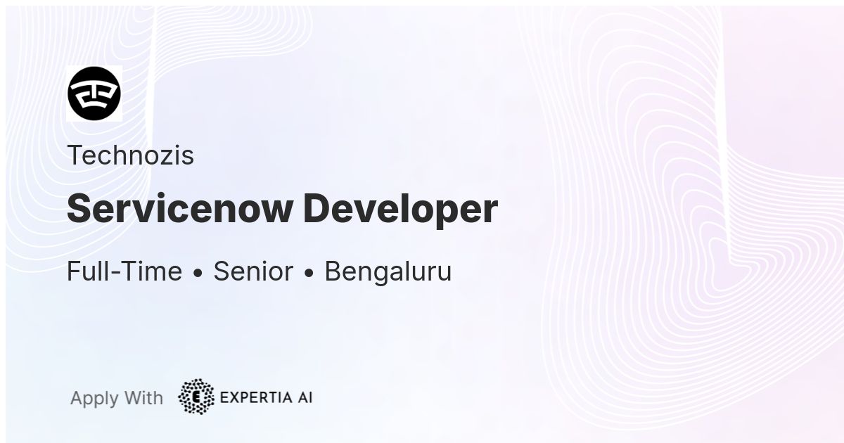 Servicenow Developer Job | Bengaluru | Senior