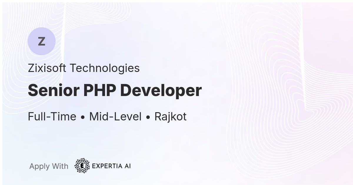 Senior PHP Developer Job | Rajkot | Mid-Level
