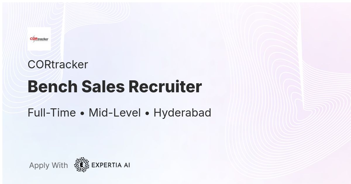 Bench Sales Recruiter Job | Hyderabad | Mid-Level