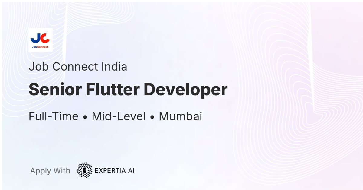 Senior Flutter Developer Job | Mumbai | Mid-Level