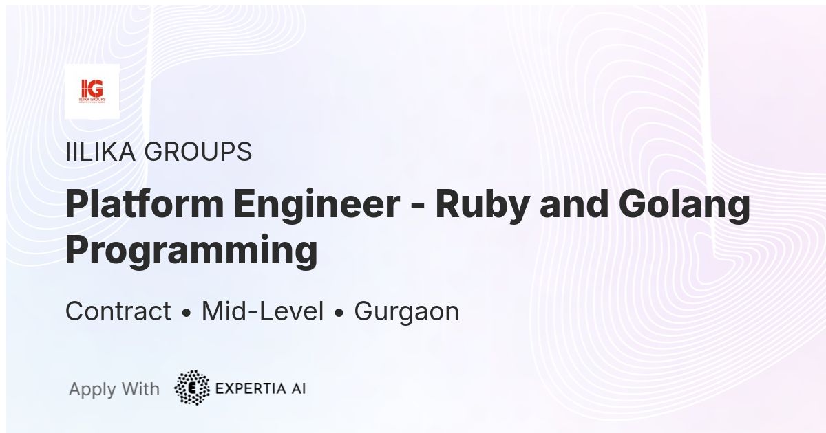 Platform Engineer - Ruby and Golang Programming Job | Gurgaon | Mid-Level Platform Engineer - Ruby and Golang Programming Job | Gurgaon | Mid-Level