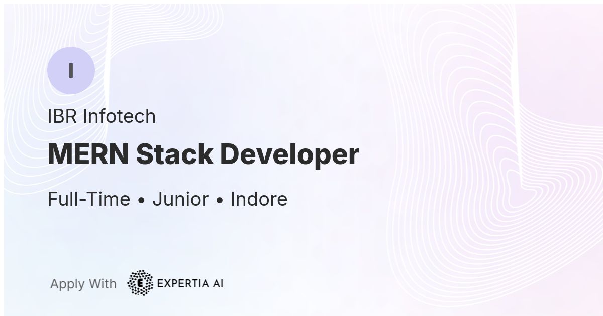 MERN Stack Developer Job | Indore | Junior