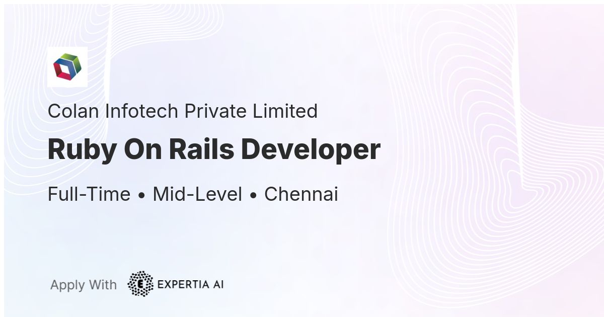 Ruby On Rails Developer Job | Chennai | Mid-Level