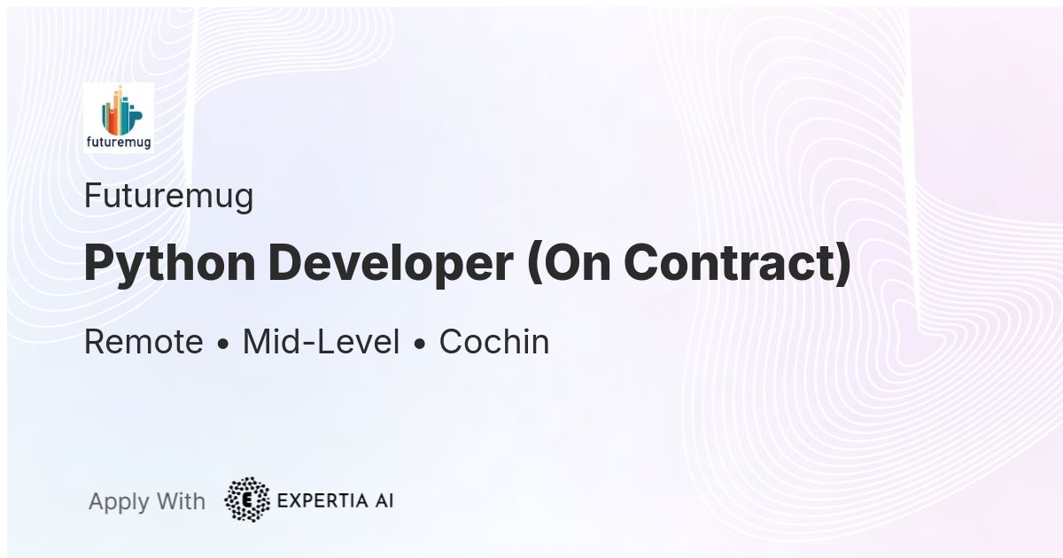 Python Developer (On Contract) Job | Cochin | Mid-Level