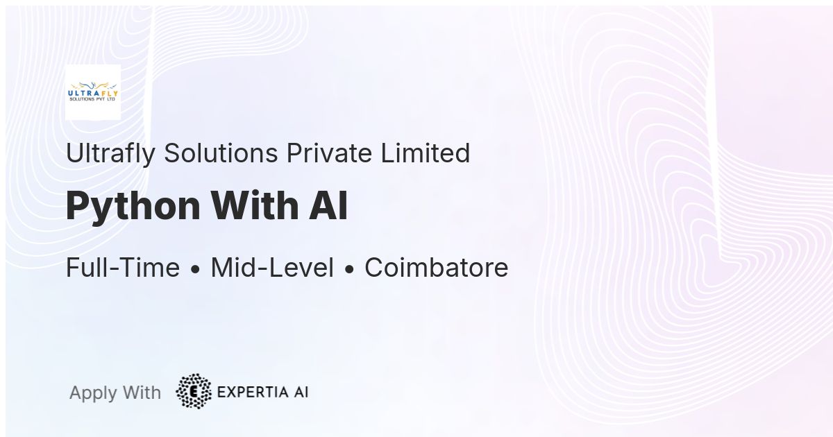 Python With AI Job | Coimbatore | Mid-Level