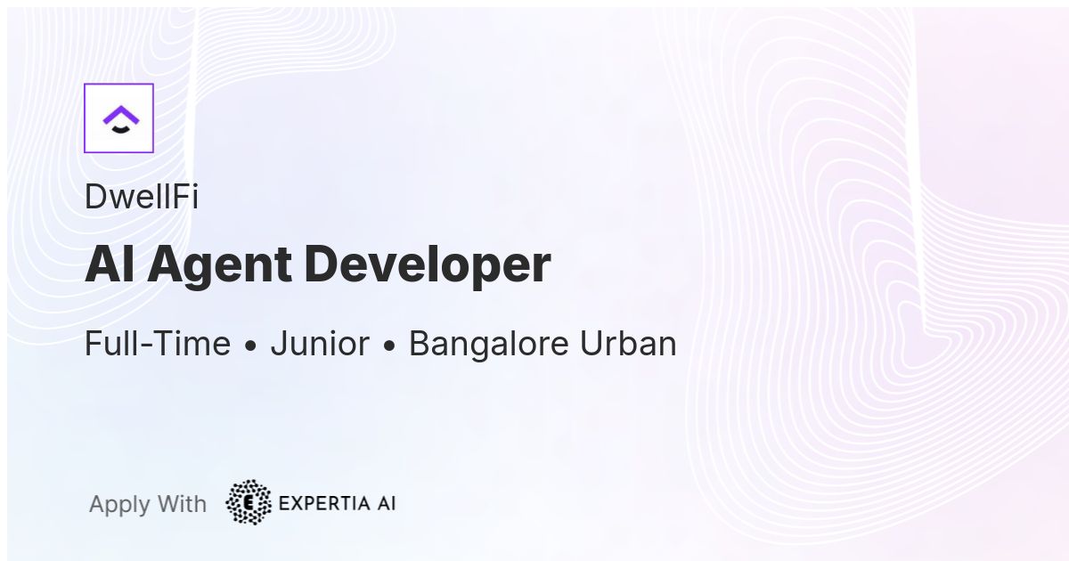 AI Agent Developer Job | Bangalore Urban | Junior