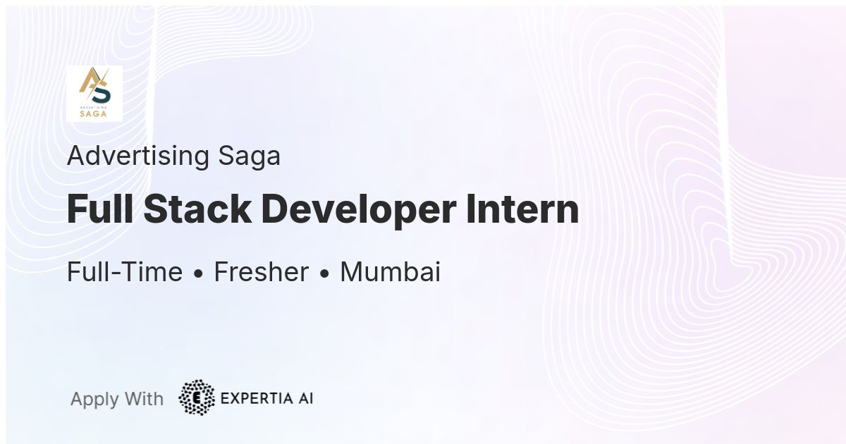 Full Stack Developer Intern Job | Mumbai | Fresher
